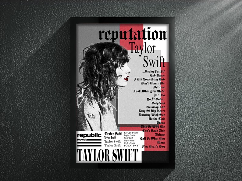 Taylor Swift Reputation Album Poster Premium Album Poster Print - Etsy
