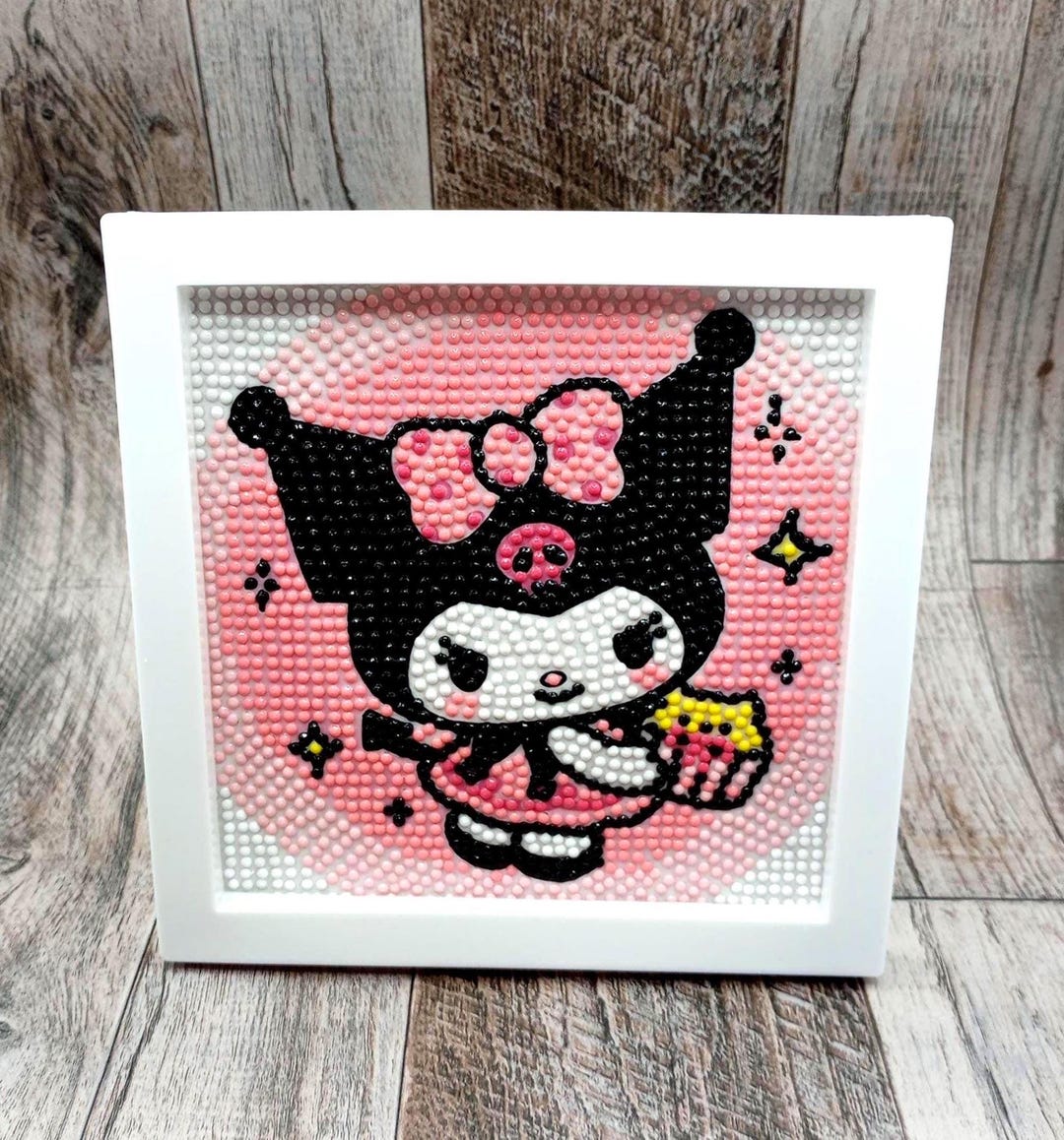 Finished Diamond Art - Kuromi Framed Picture - Etsy