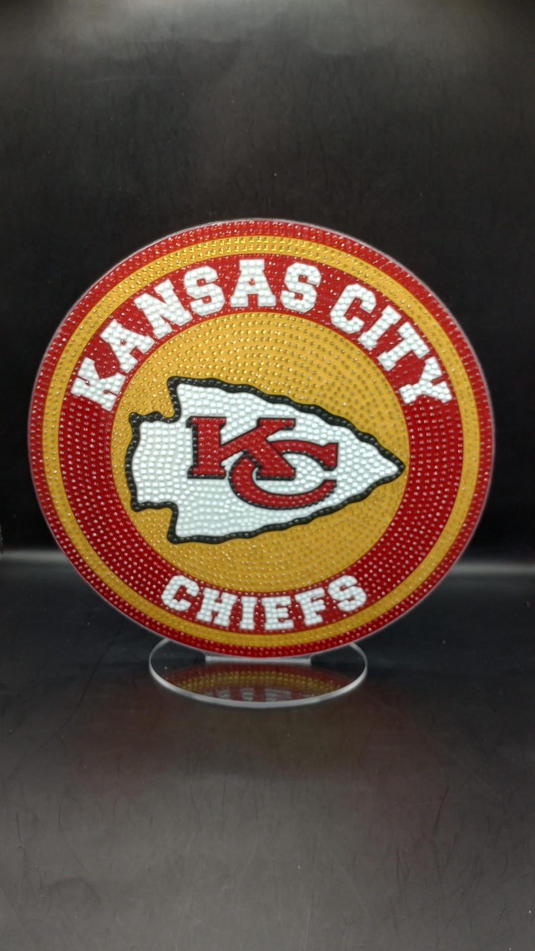 COMPLETED DIAMOND ART Acrylic Football Table Top Decoration - Etsy