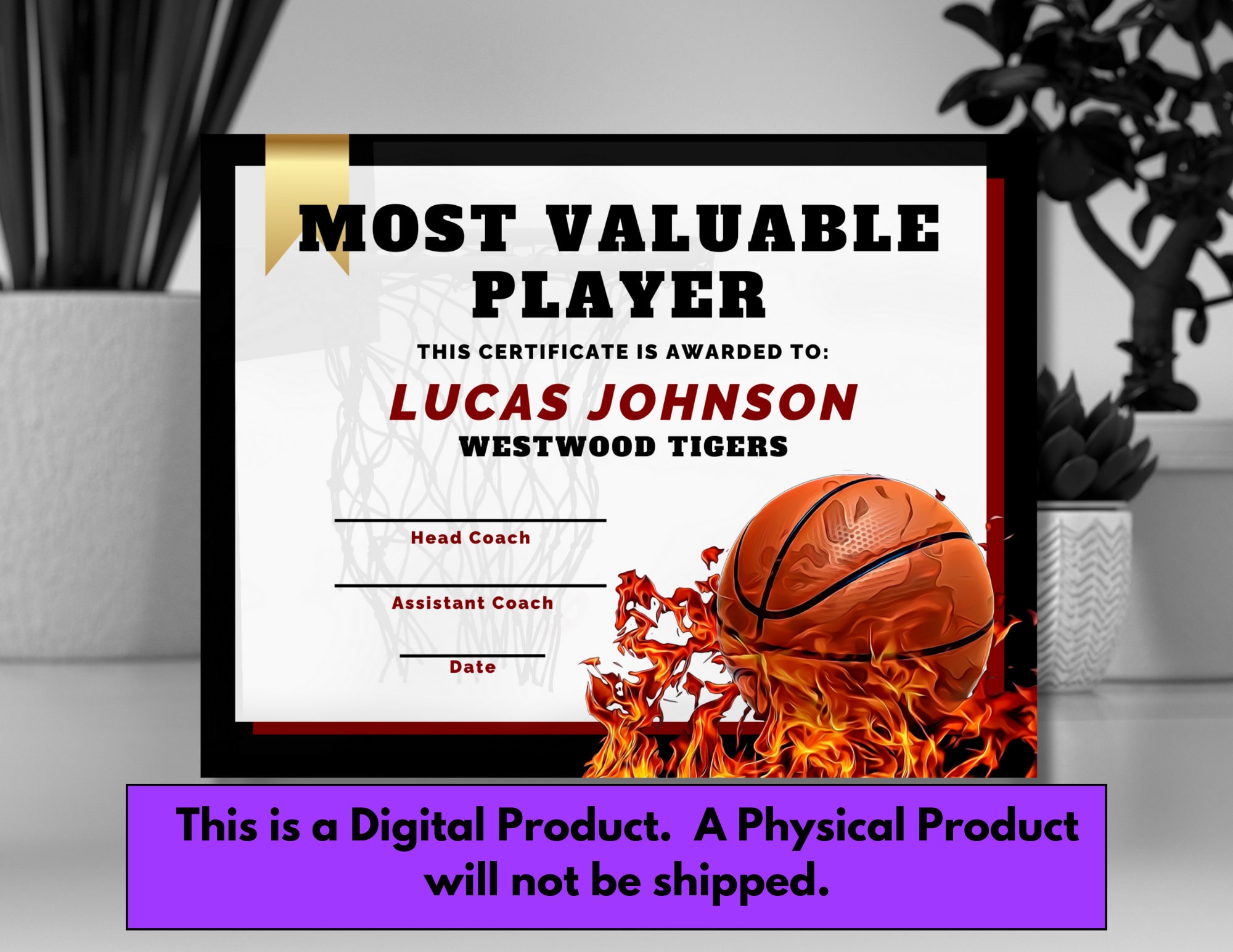Editable Basketball Award Certificate || Team Awards || Award ...