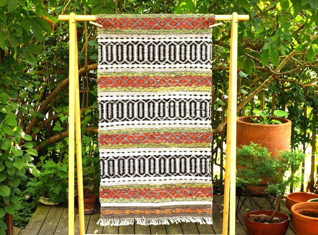 Swedish Handmade Traditional Rag Rug. A Fantastic Vintage Rug Beautiful ...