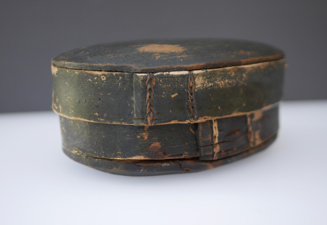 Antique 1800s Traditional Scandinavian Handmade Bent Wooden Box Known ...