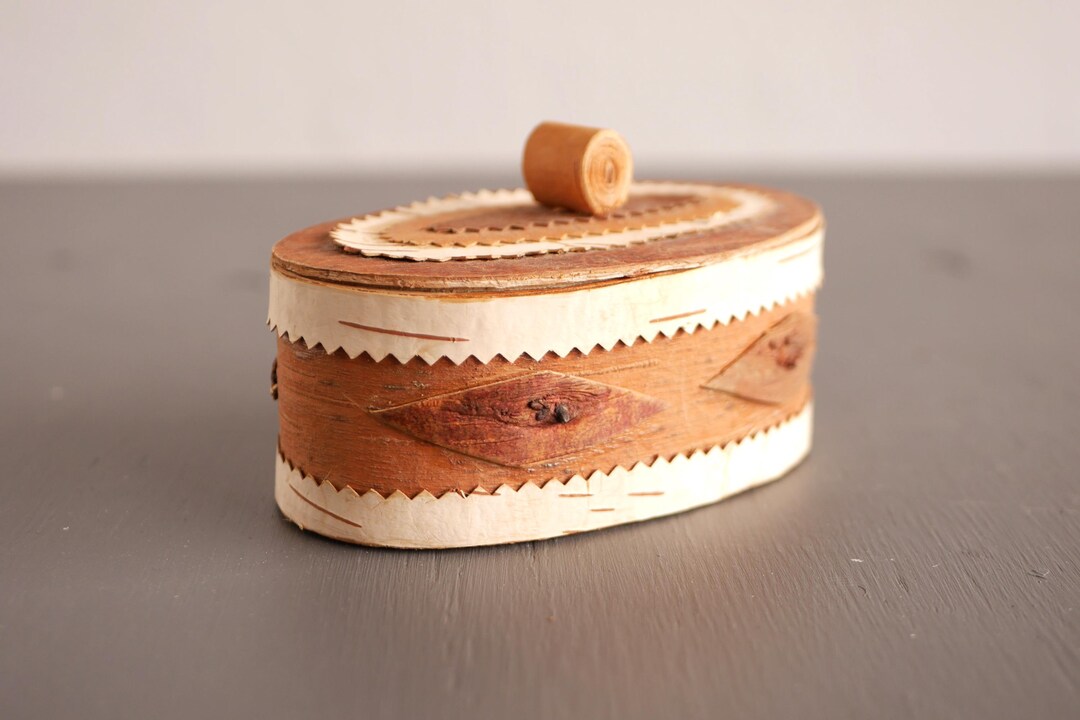Traditional Handmade Swedish Bentwood Round Box an Ethnic Vintage ...