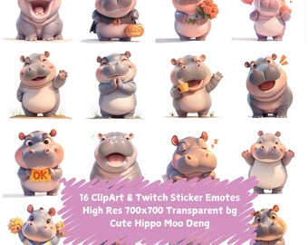 16 Cute Capybara, Twitch Sticker Emote, Transparent PNG, Clipart ...
