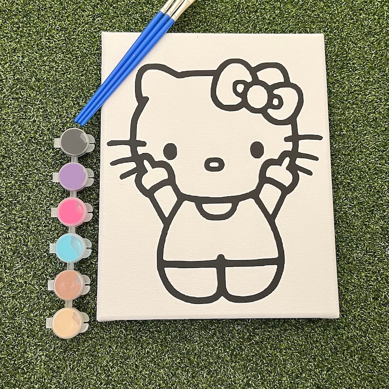 Hello Kittys Outline - Etsy