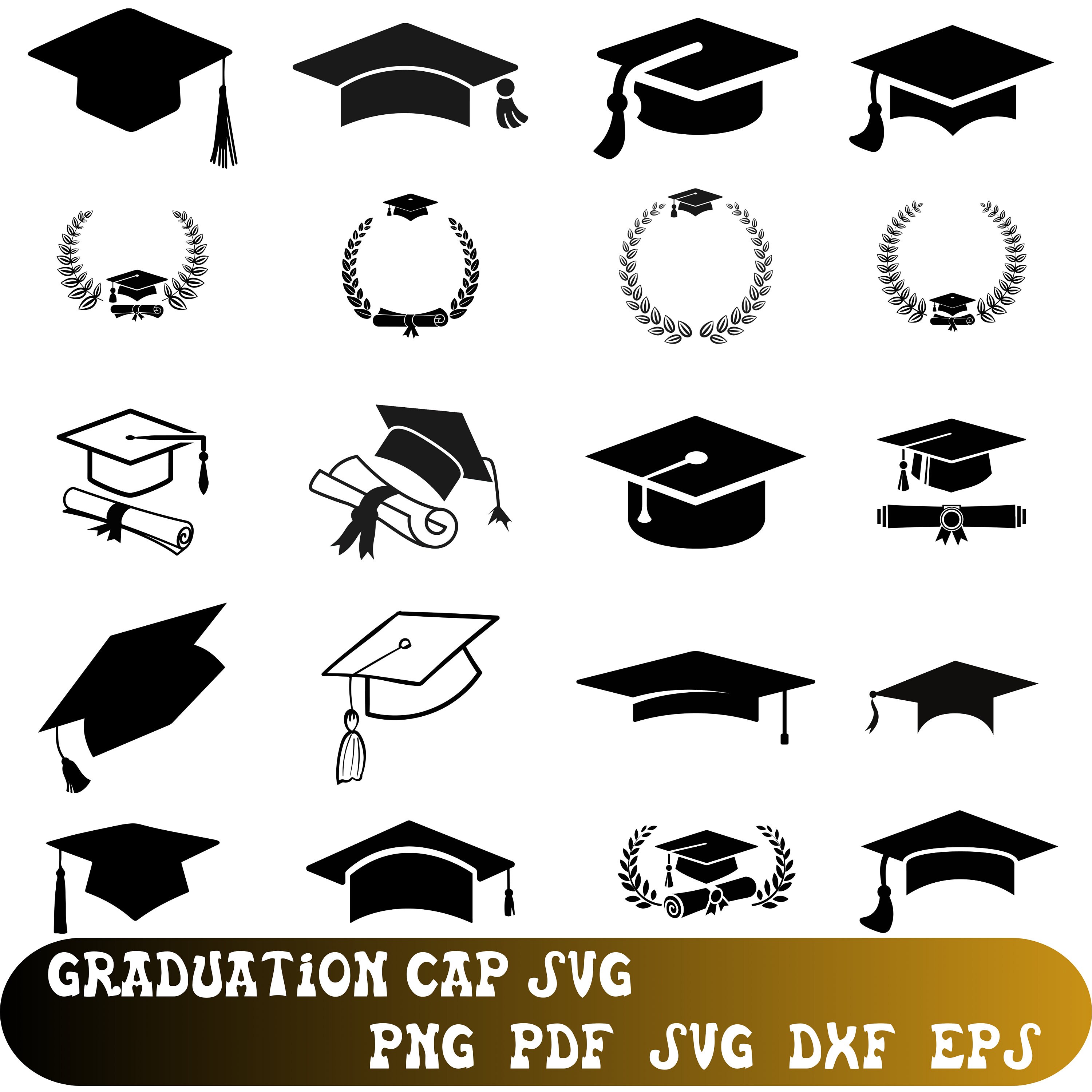 Casquette de remise des diplômes SVG, Svg diplôme, Clipart chapeau de ... Casquette de remise des diplômes SVG, Svg diplôme, Clipart chapeau de ...