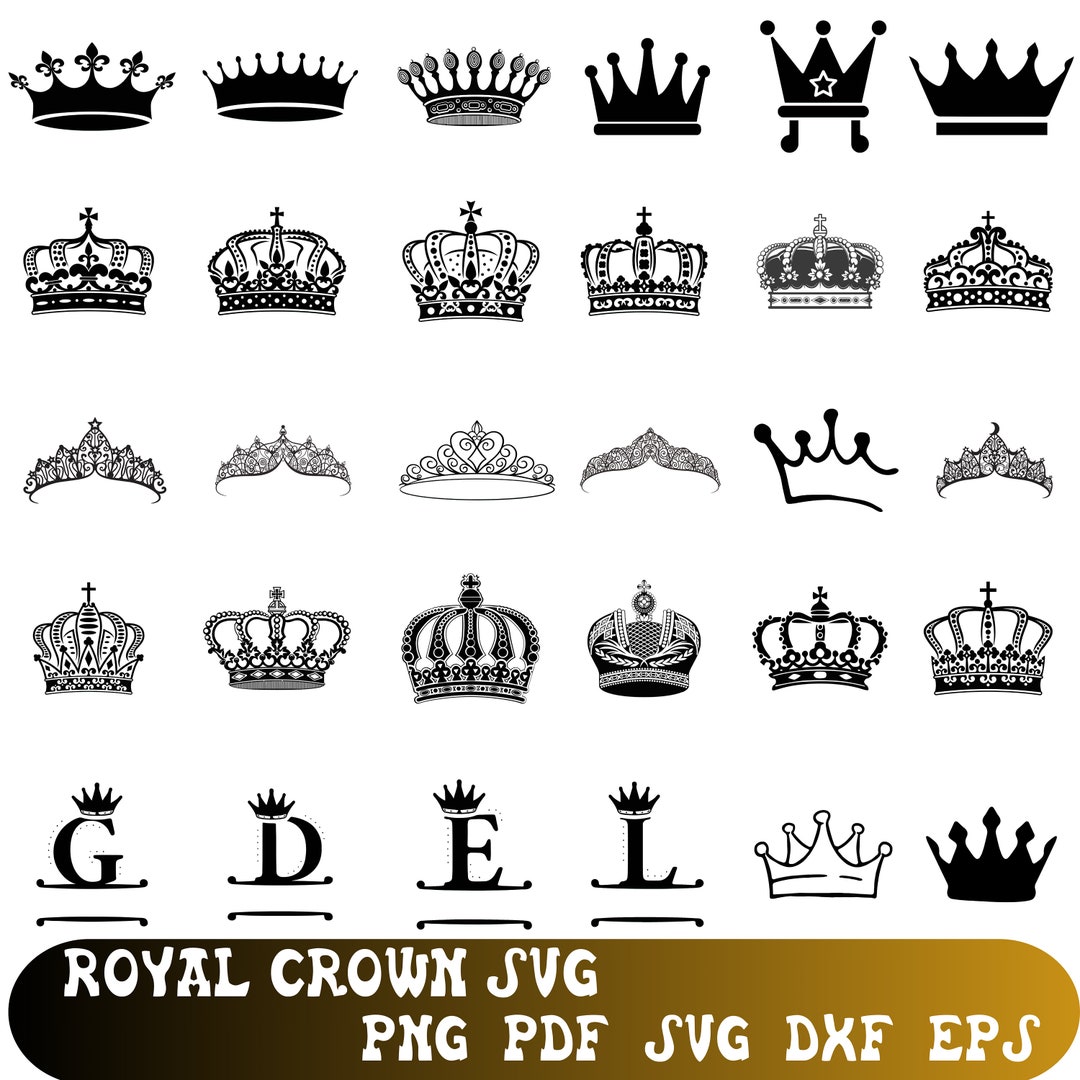 Royal Crown SVG File, King Crown SVG, Queen Crown SVG, Princess Tiara ...