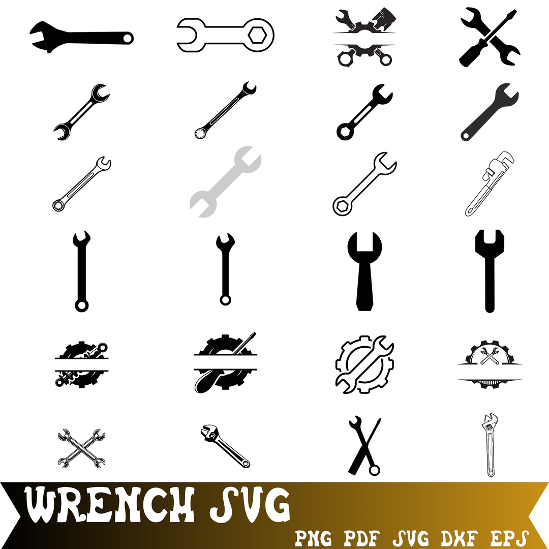 Tools Svg Bundle, Mechanic Tools Svg, Wrench Svg, Hand Tool Svg for ...
