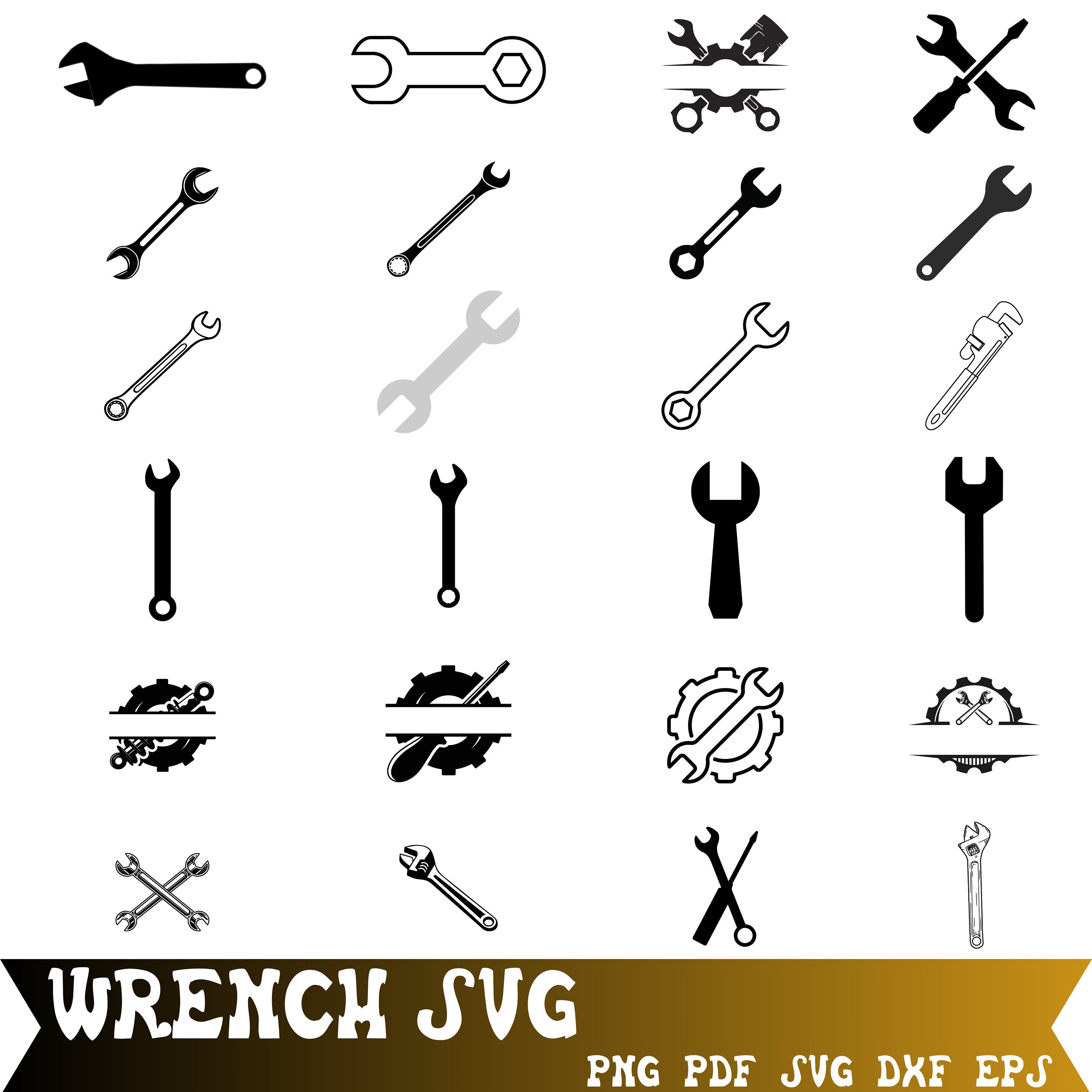 Tools Svg Bundle, Mechanic Tools Svg, Wrench Svg, Hand Tool Svg for ...