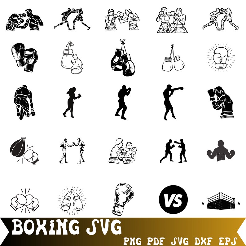 Boxing Svg Bundle, Boxing Gloves Svg, Boxer Svg, Boxing Png, Boxing ...