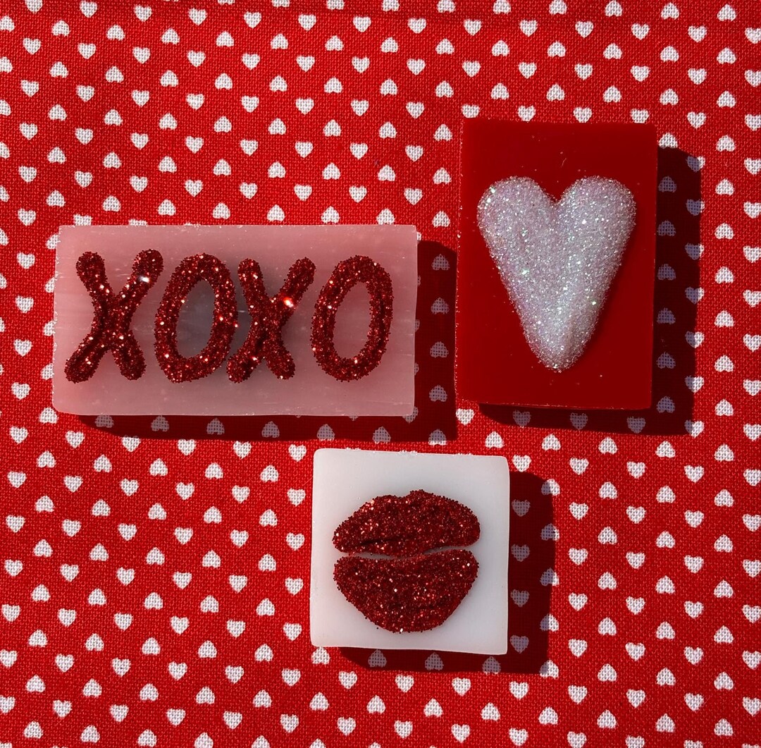 Valentines Day Magnets, Handmade Glass Fridge Magnets, Set of 3 ...