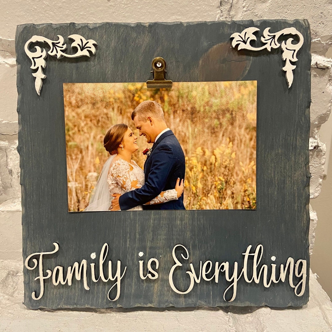 Family is Everything Clip Photo Frame - Etsy