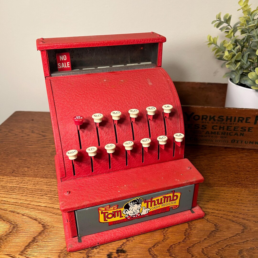 Vintage Tom Thumb Toy Cash Register - Etsy