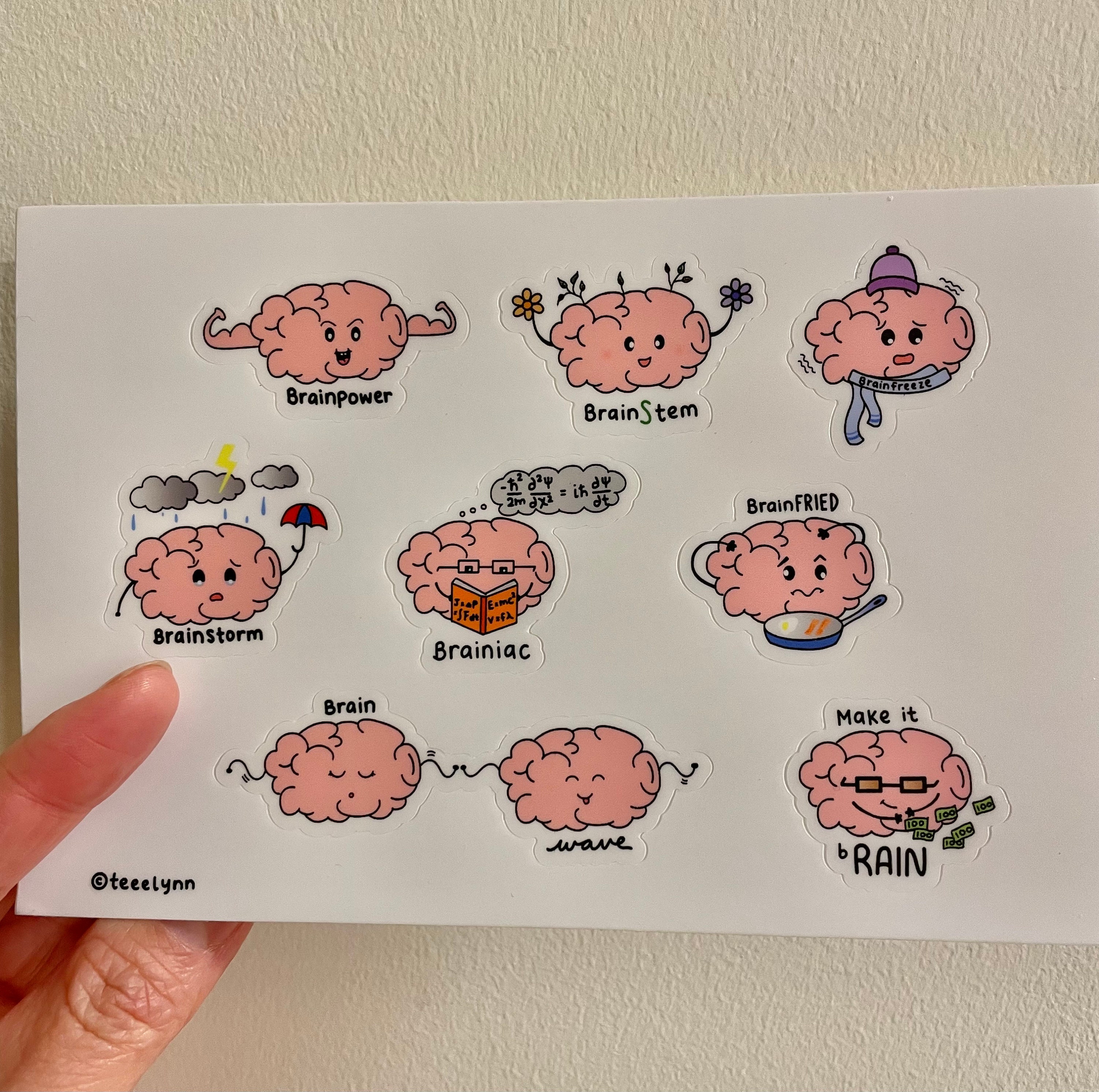 Brain Theme Stickers - Etsy