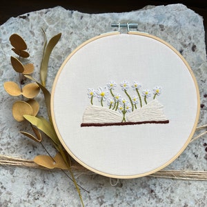 Lazy Daisy Library Book Embroidery Art / Handmade Finished Embroidered ...