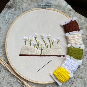 Lazy Daisy Library Book Embroidery Art / Handmade Finished Embroidered ...