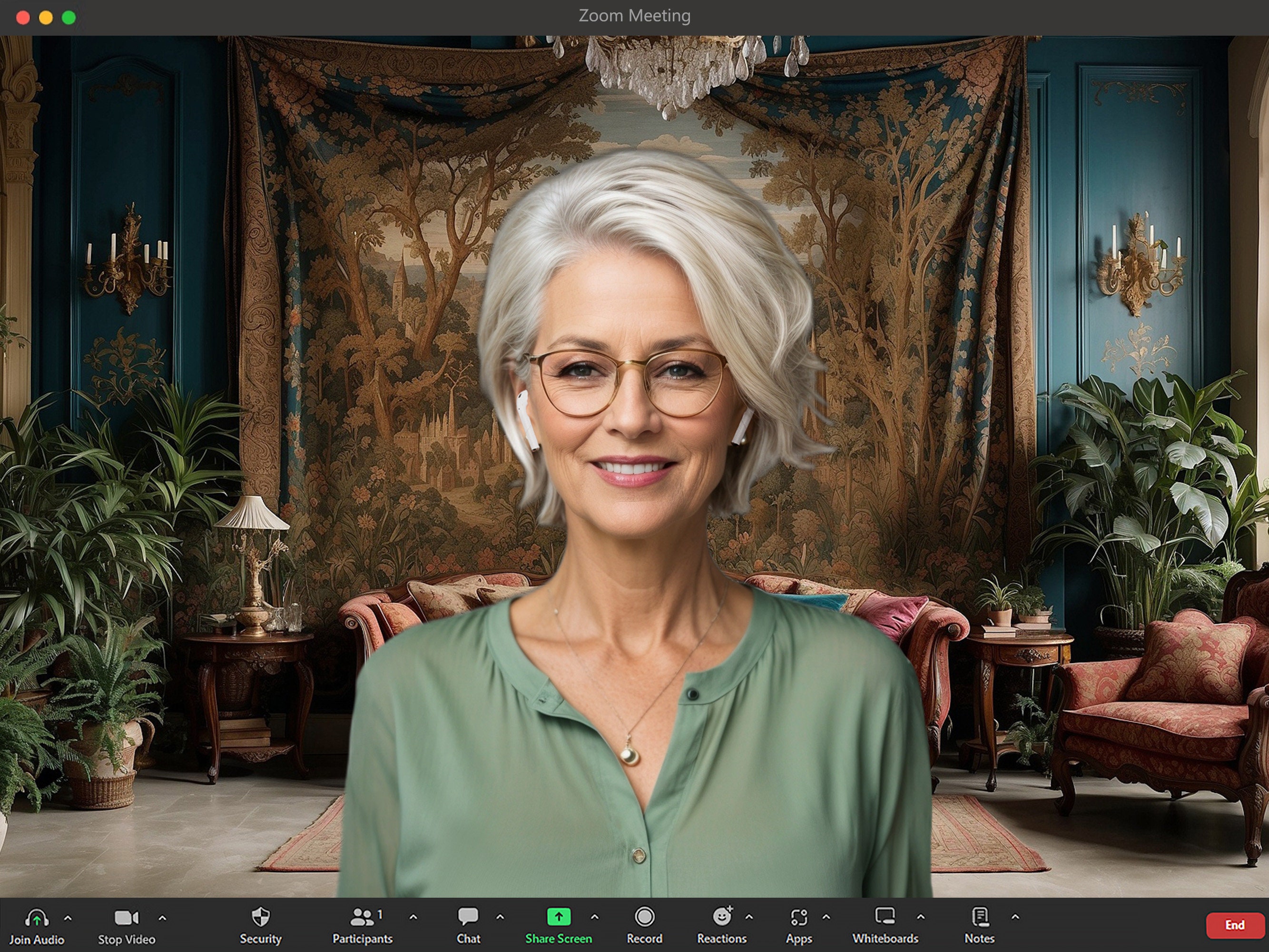 Elegant Tapestry Virtual Background | HD Quality | Personalize Your ...