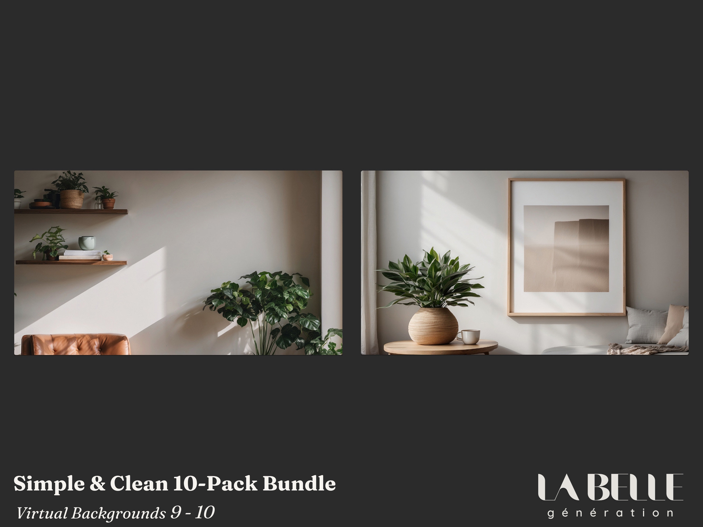 10 Simple Clean Professional Virtual Background Bundle | HD Quality ...