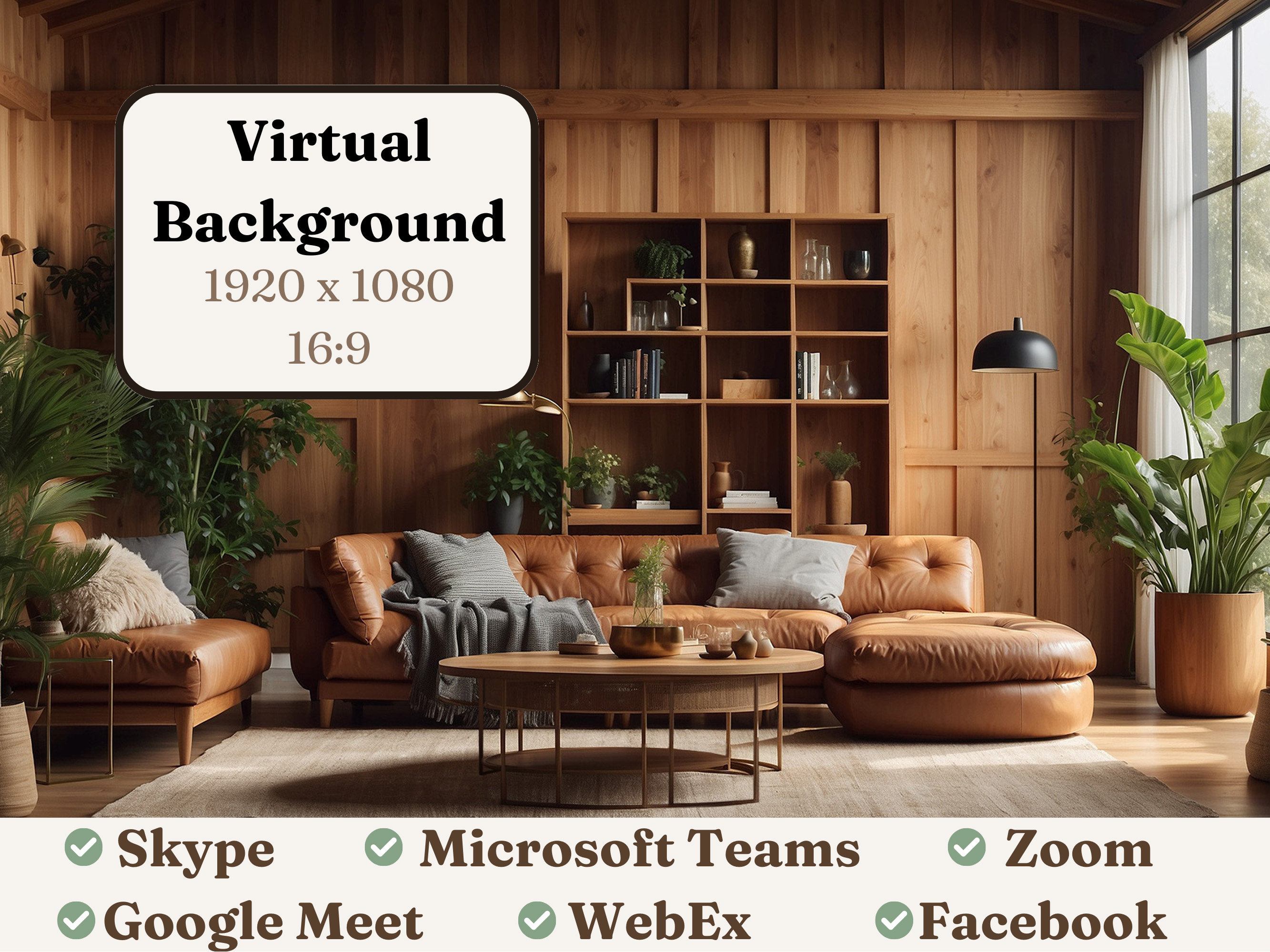 Virtual Background - Cozy Warm Room | HD Quality | Personalize Your ...