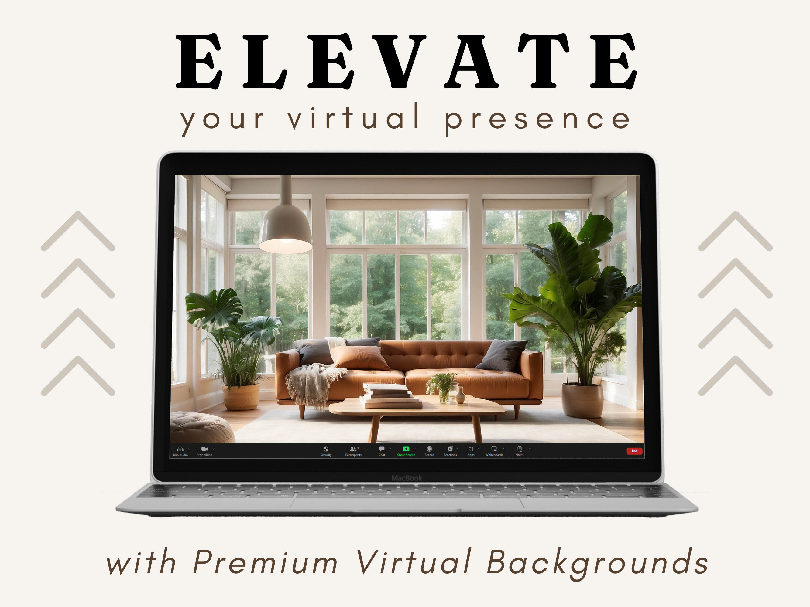 Virtual Background - Cozy Bright Room | HD Quality | Personalize Your ...