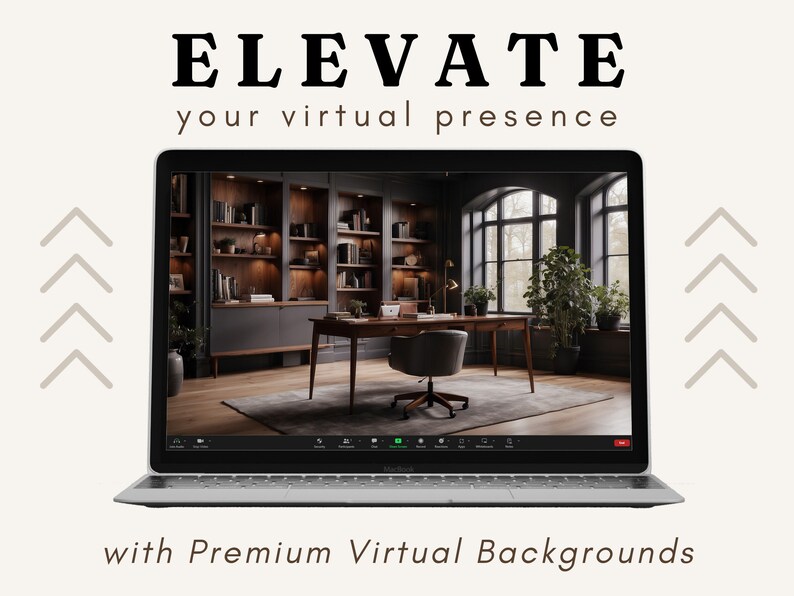 Virtual Background Moody Dark Study HD Quality Personalize Your Video ...