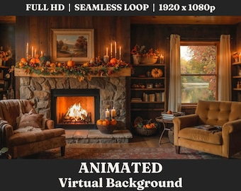 ANIMATED Cozy Sunny Cabin Background Video, Streaming Background Loop ...