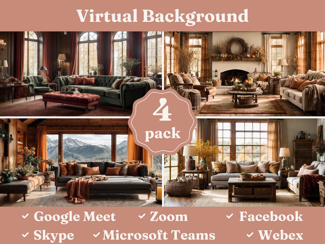FALL BUNDLE - Virtual Backgrounds | HD Quality | Personalize Your Video ...