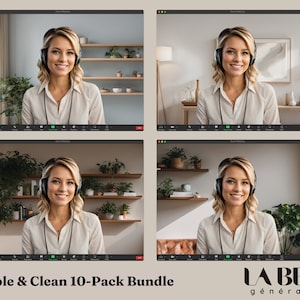 10 Simple Clean Professional Virtual Background Bundle | HD Quality ...