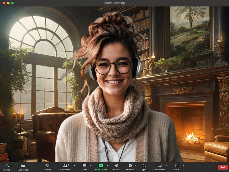 ANIMATED Cozy Magical Library Background Video, Streaming Background ...