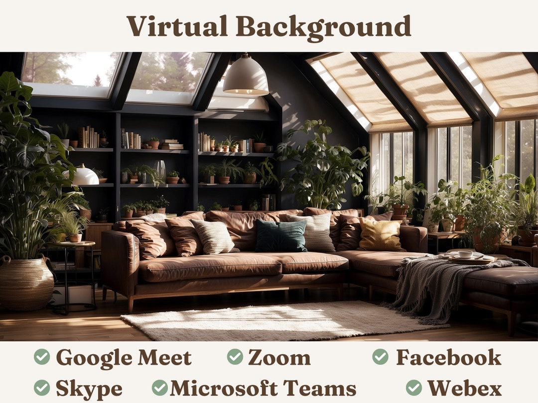 Virtual Background - Moody Sunroom | HD Quality | Personalize Your ...