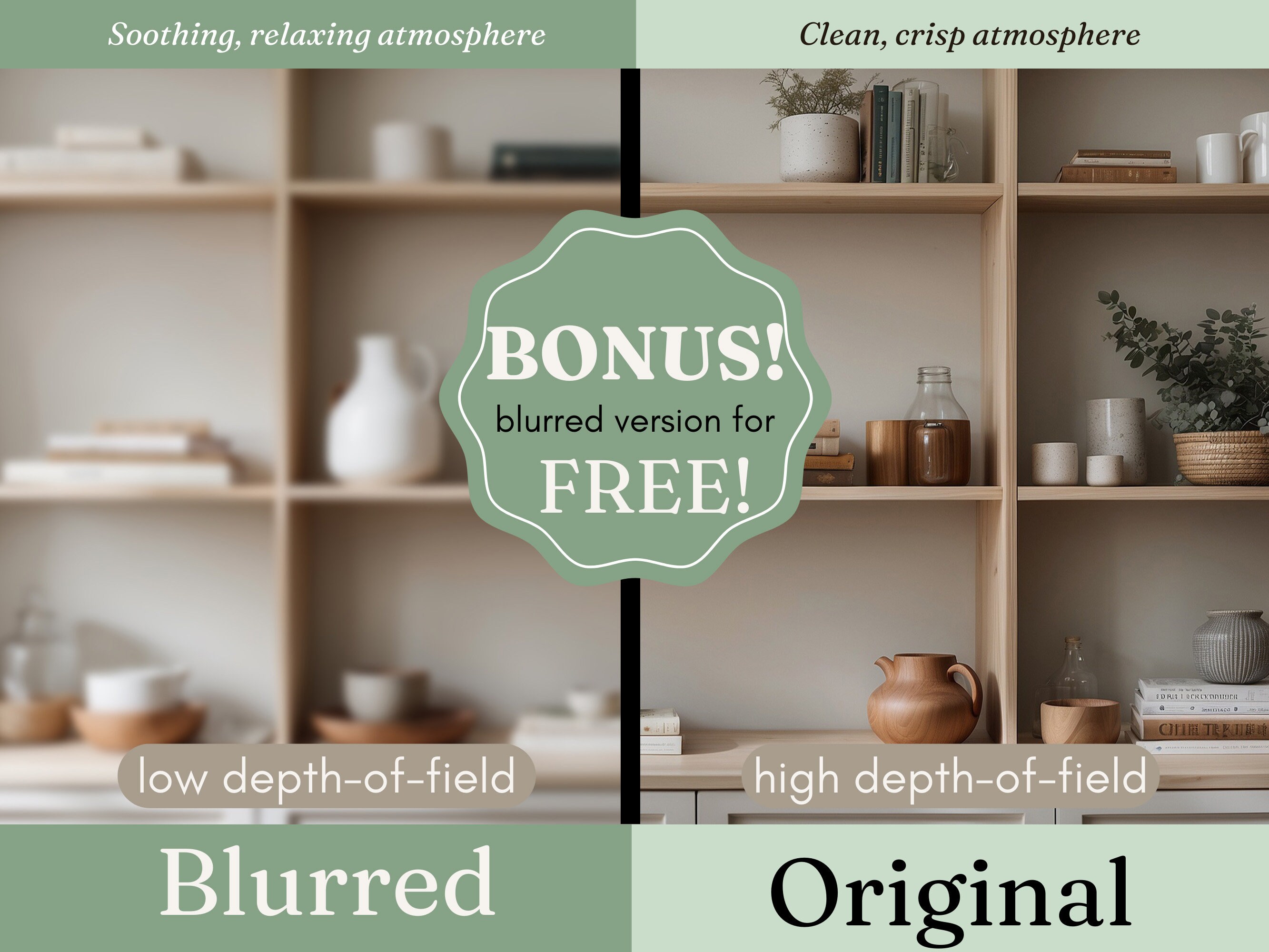 Calm Neutral Shelf Virtual Background | HD Quality | Personalize Your ...