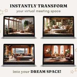 Virtual Background - Cozy Bright Den | HD Quality | Personalize Your ...