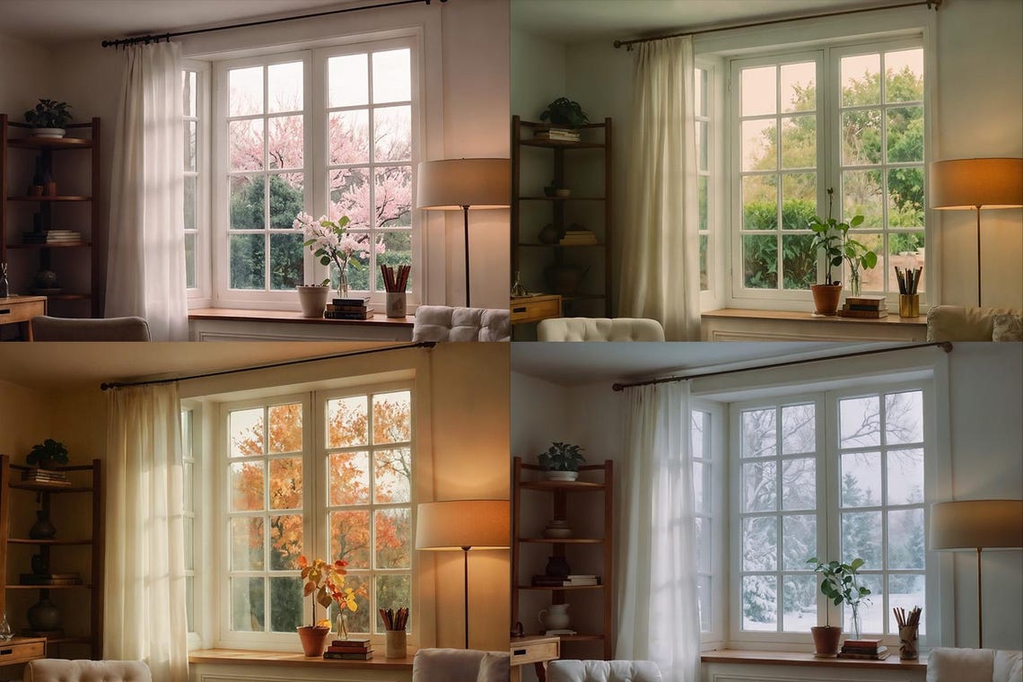 Beautiful Home Office Multi Season Virtual Background Bundle ...