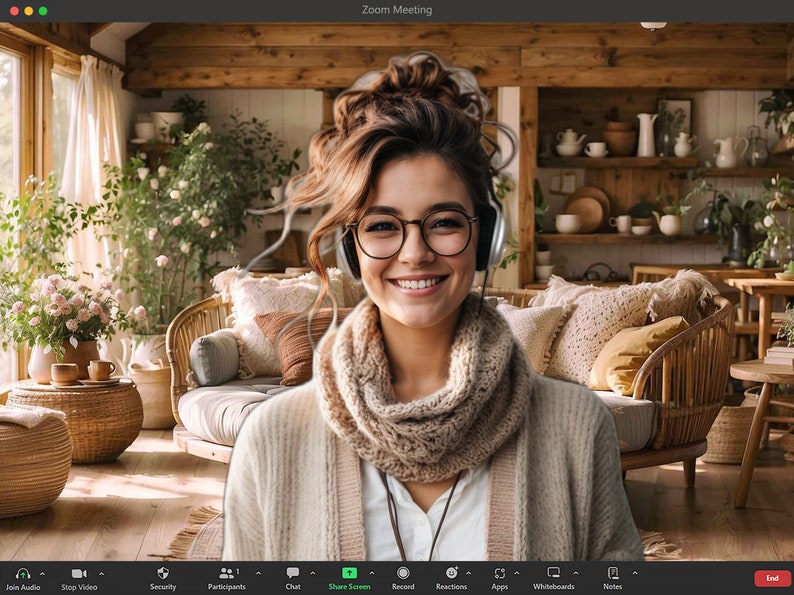 Virtual Background - Cottage Daybed | HD Quality | Personalize Your ...