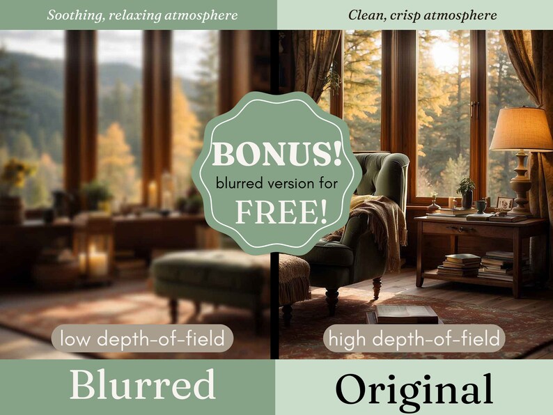 Virtual Background - Cabin Reading Nook | HD Quality | Personalize Your ...