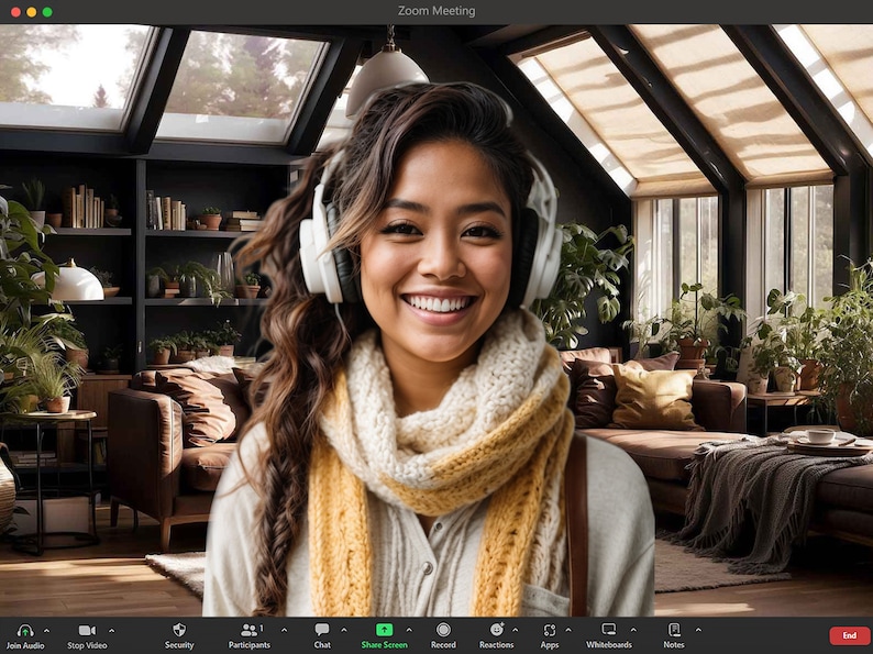 Virtual Background - Moody Sunroom | HD Quality | Personalize Your ...