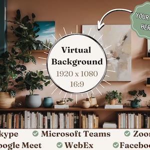 Maximalist Floral Virtual Background HD Quality Personalize Your Video ...