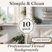 10 Simple Clean Professional Virtual Background Bundle | HD Quality ...