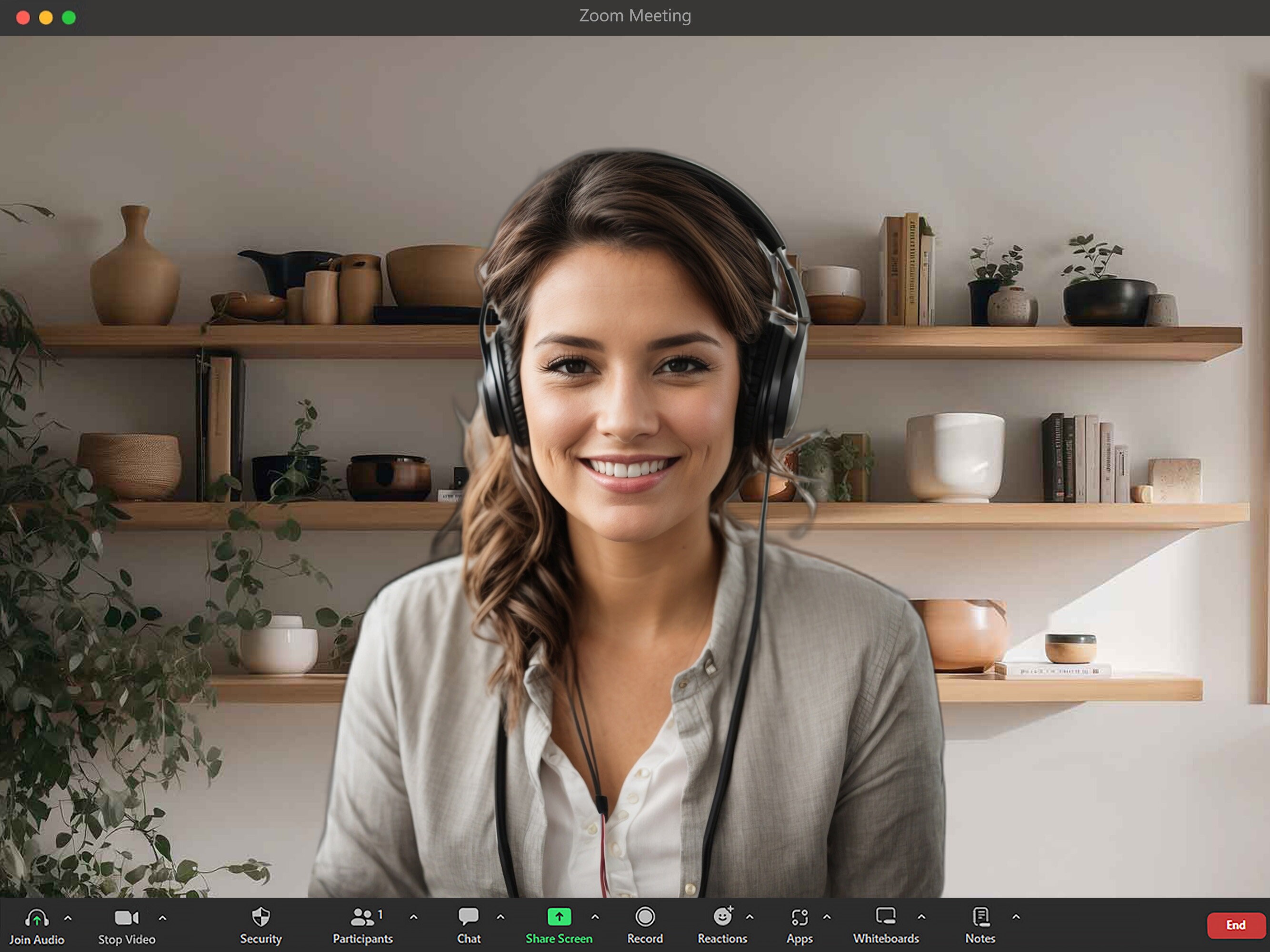 Contemporary Shelf Virtual Background HD Quality Personalize Your Video ...