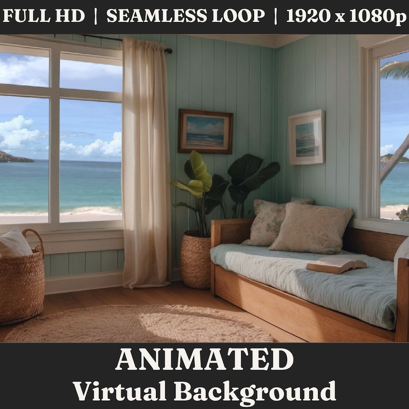 Zoom Backgrounds Beach - Etsy