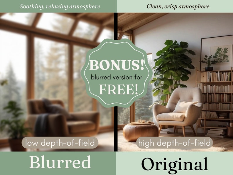 Virtual Background - Cozy Bright Den | HD Quality | Personalize Your ...