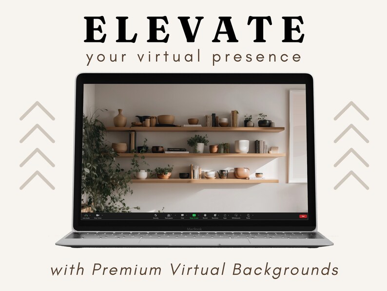 Contemporary Shelf Virtual Background | HD Quality | Personalize Your ...