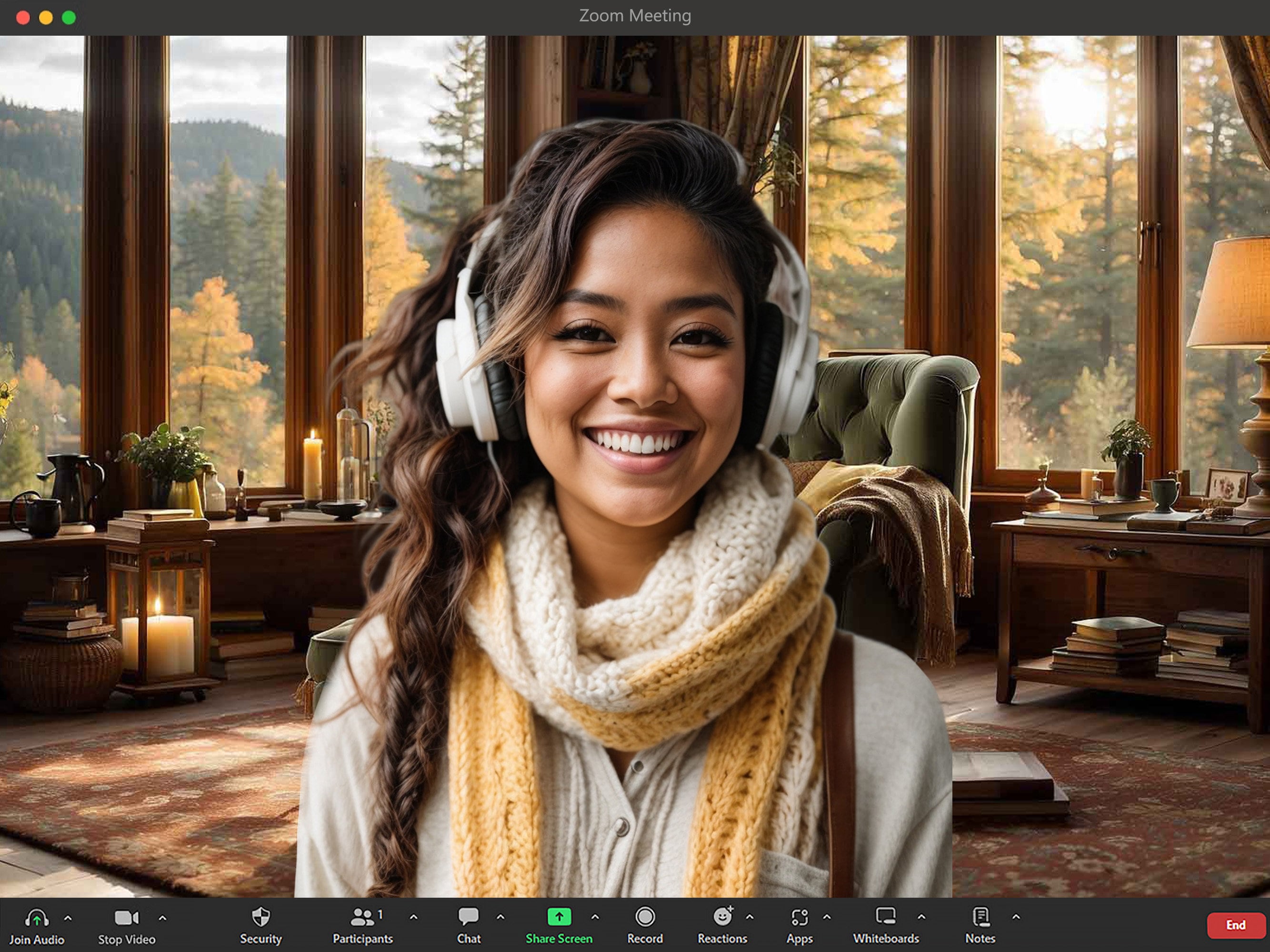 Virtual Background Cabin Reading Nook HD Quality - Etsy