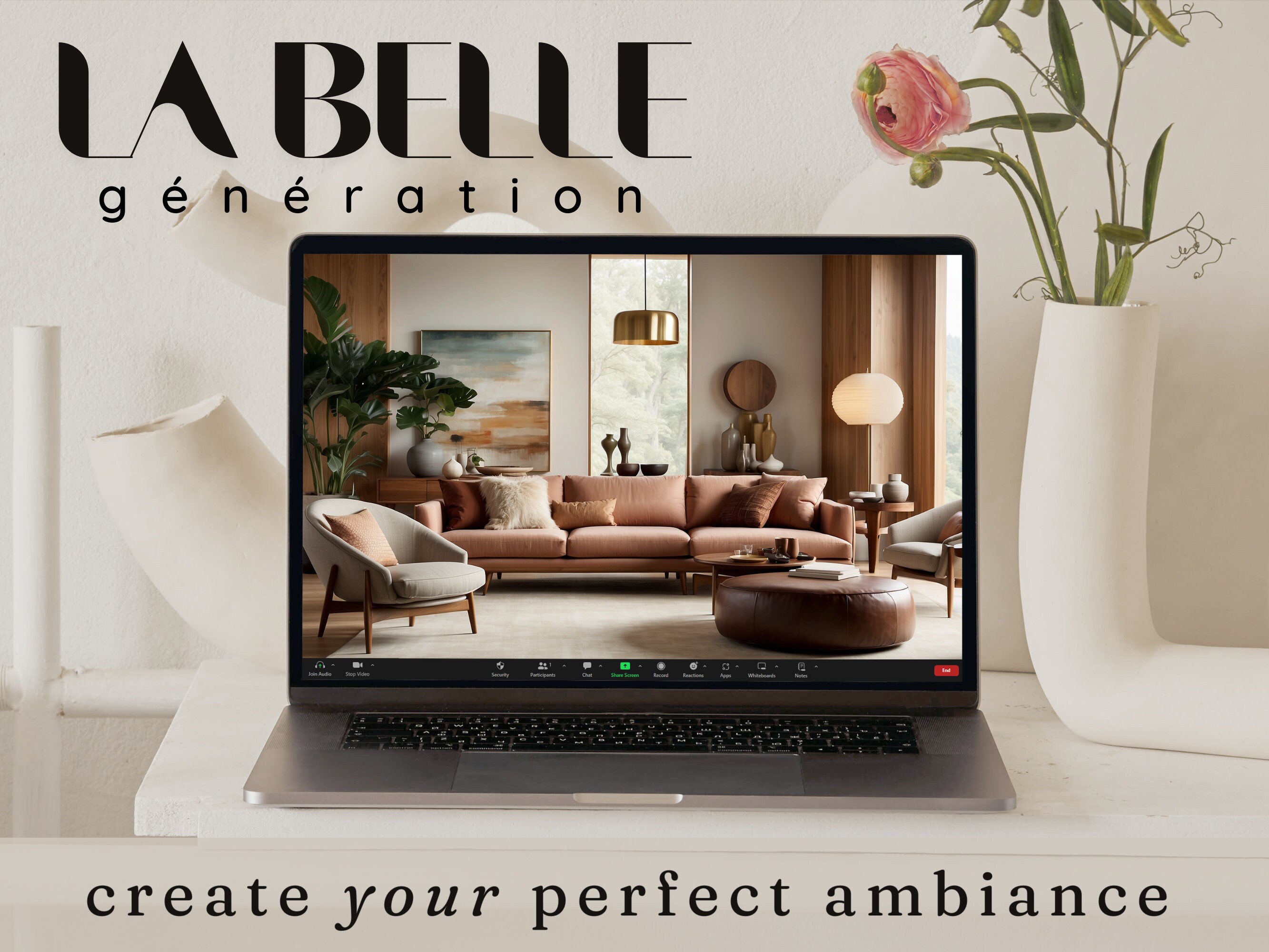 Virtual Background Cozy Bright Room HD Quality Personalize Your Video ...