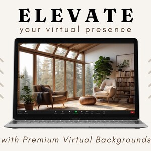 Virtual Background - Cozy Bright Den | HD Quality | Personalize Your ...