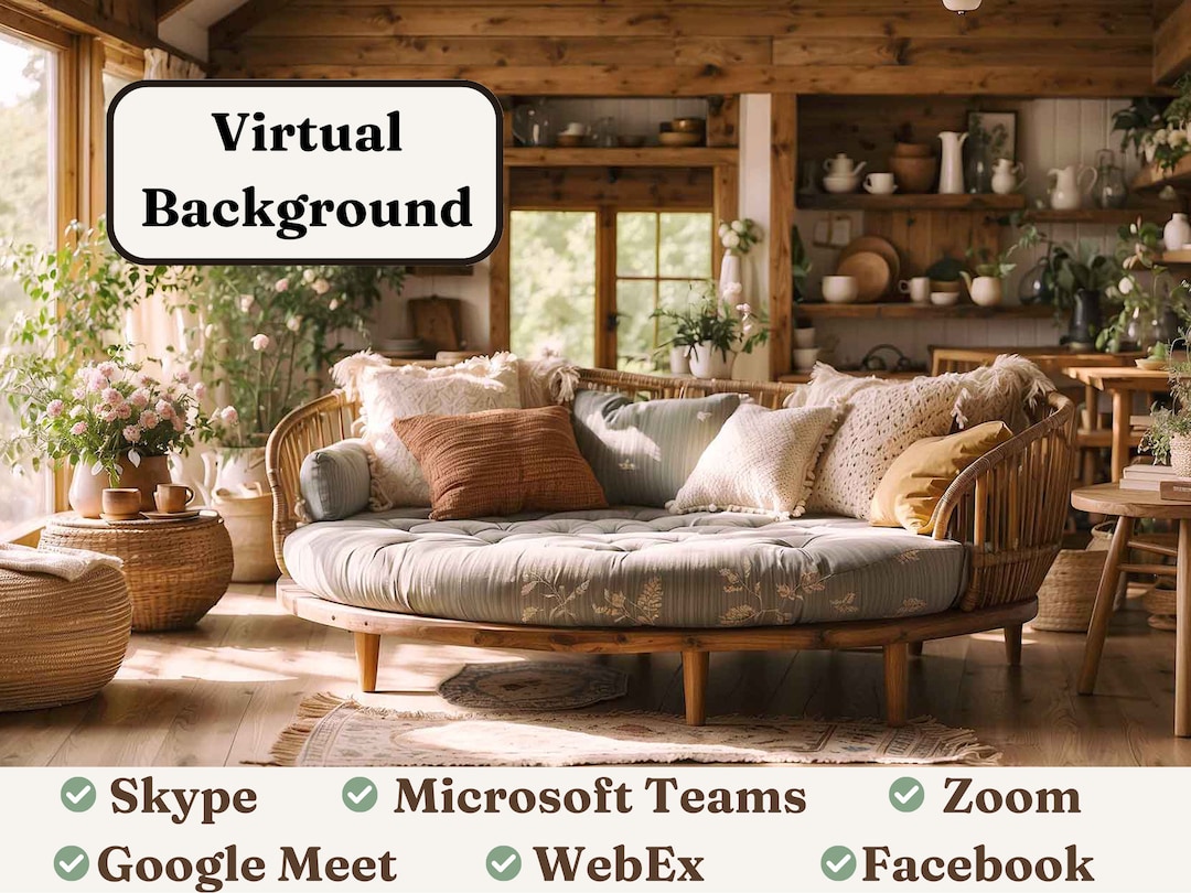 Virtual Background - Cottage Daybed | HD Quality | Personalize Your ...
