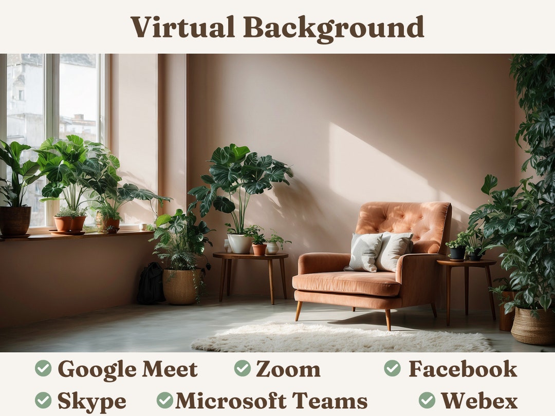 Bright Minimalist Virtual Background | HD Quality | Personalize Your ...