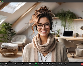 Maximalist Floral Virtual Background HD Quality Personalize Your Video ...