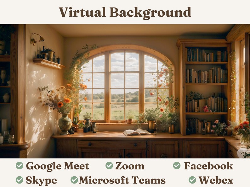 French Cottage Virtual Background HD Quality Personalize Your Video ...