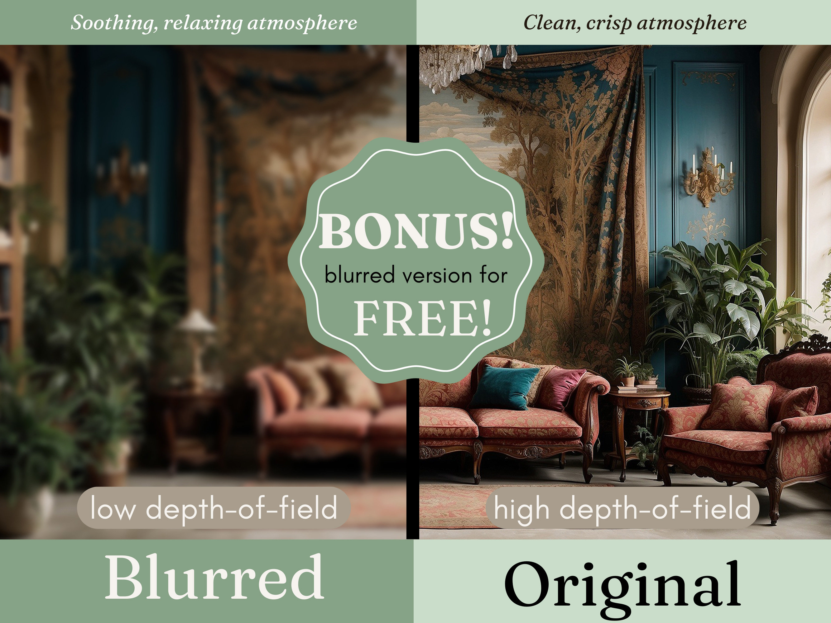 Elegant Tapestry Virtual Background | HD Quality | Personalize Your ...